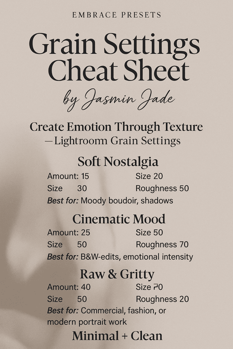 How to use grain in photography - Jasmin Jade | Photography Education