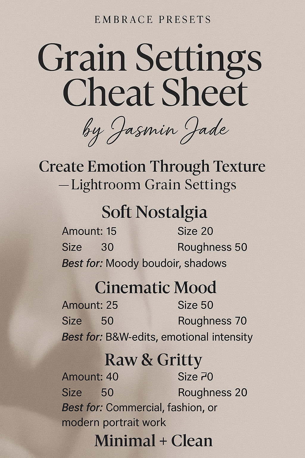 How to use grain in photography - Jasmin Jade | Photography Education ...